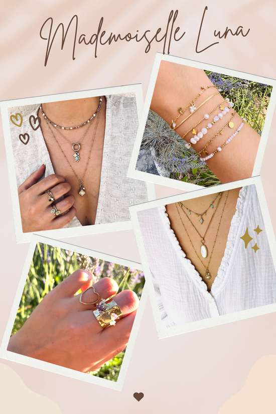 Bijoux en acier inoxydable et pierres naturelles – Mademoiselle Luna